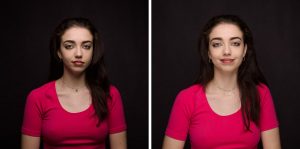 Clamshell lighting for portraits (steps for one and two light setups)