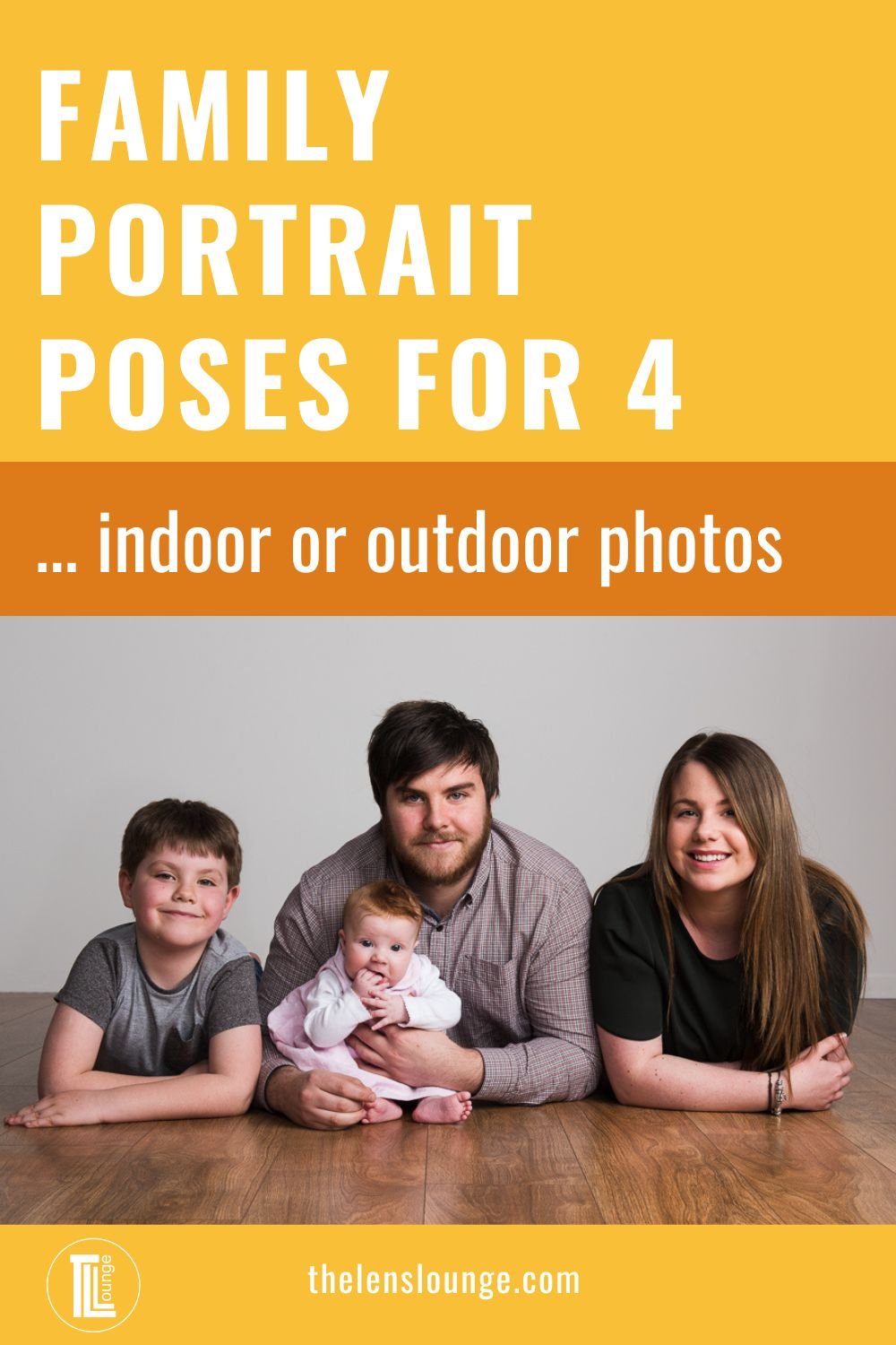 5 easy family of 4 photography poses (indoor and outdoor)