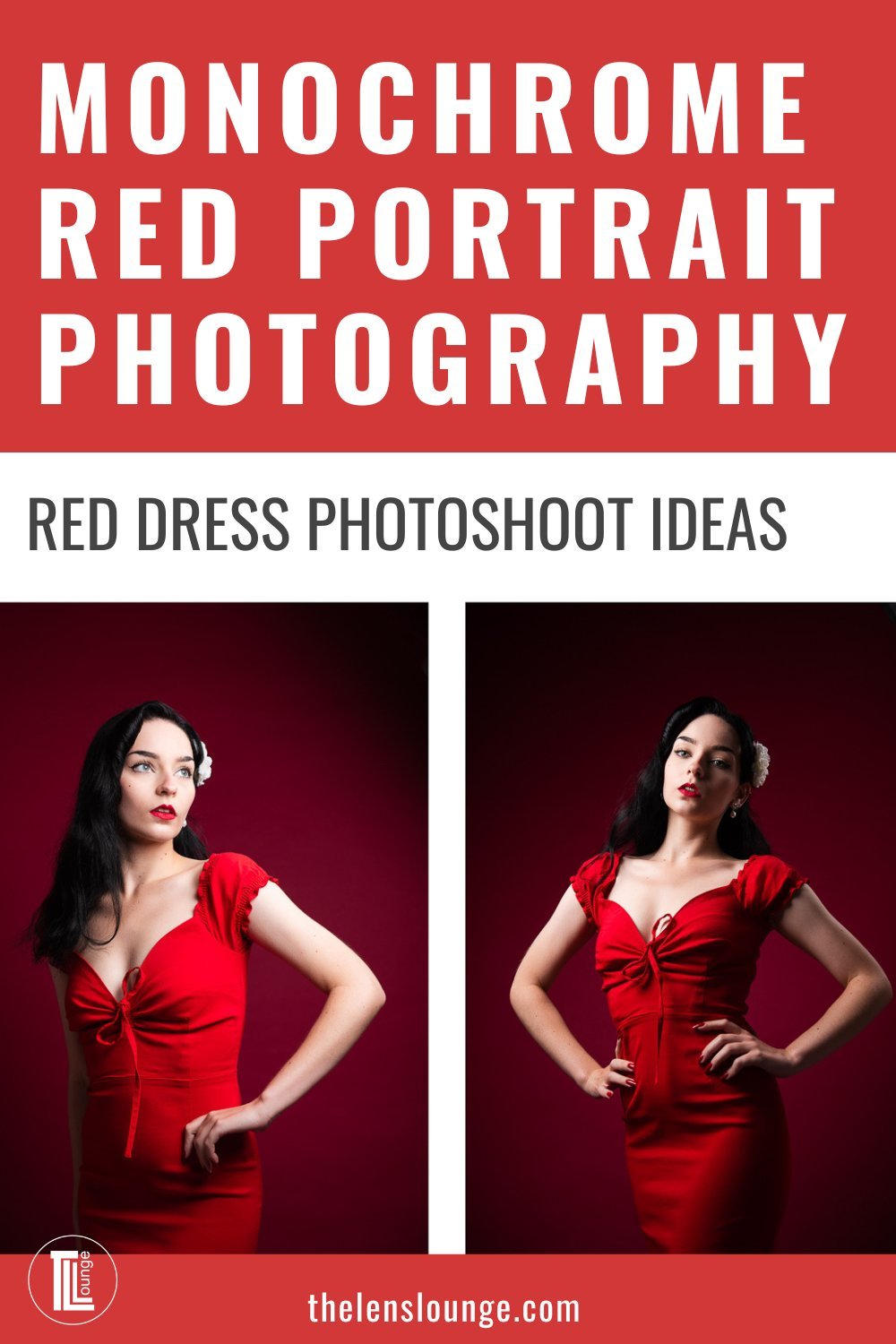 Red dress photoshoot ideas for your next studio session